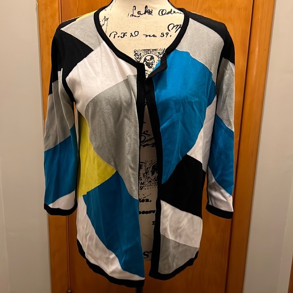Kasper | Sweaters | Kasper Ladies Cardigan Geometric Design | Poshmark